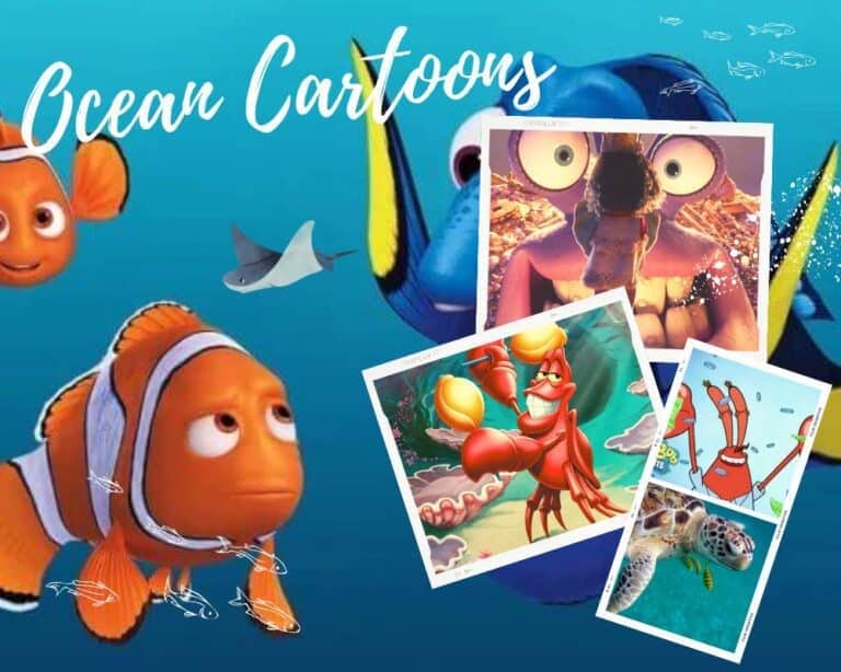 12 Cartoon Sea Animal Characters